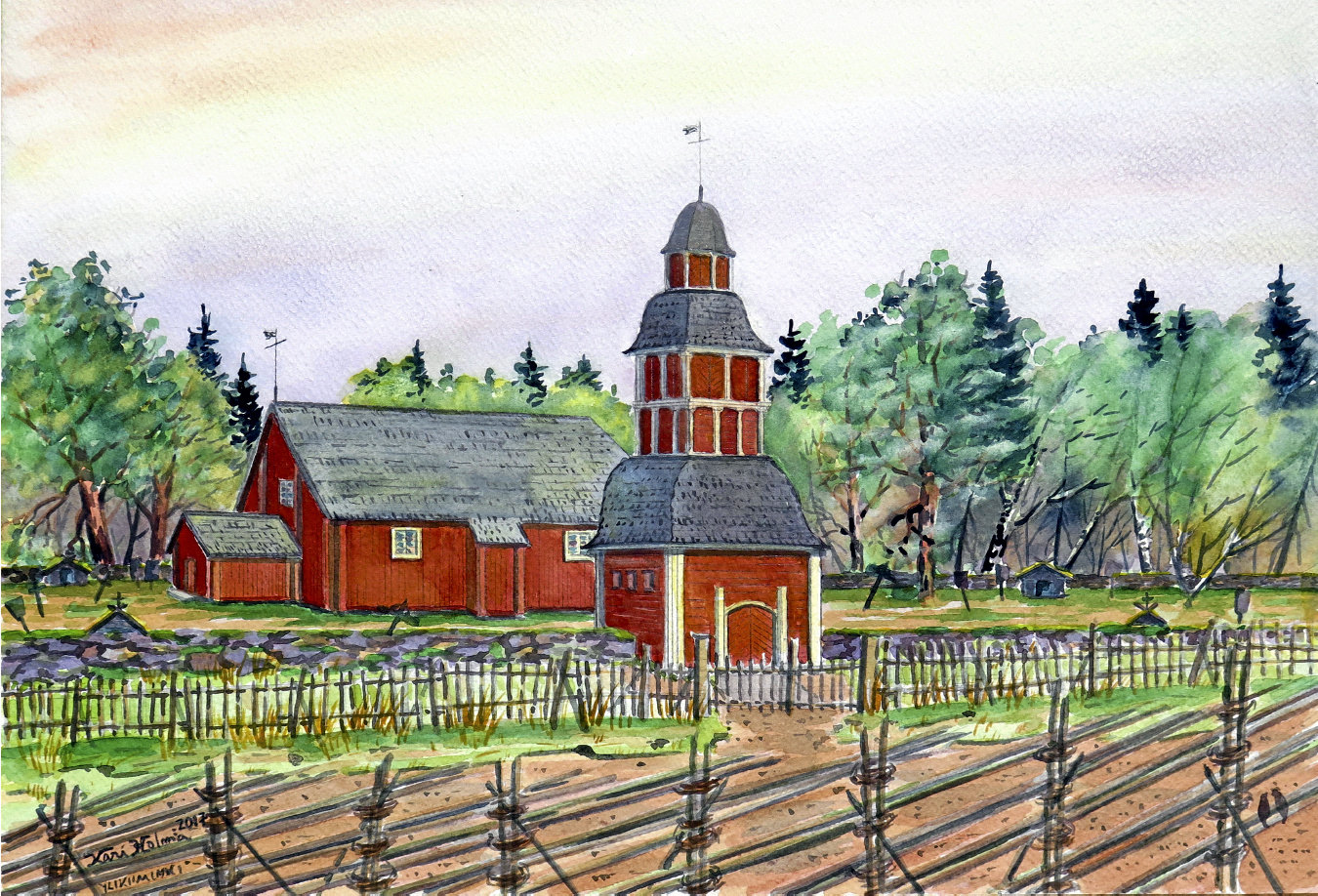 Kari Holman kirkkoja Galleria Jauhiaisessa - Rantapohja